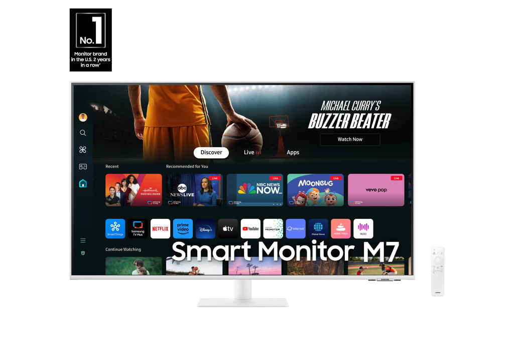 Samsung 43" M7 4K UHD Smart Monitor: $350 - LS43DM703UNXZA