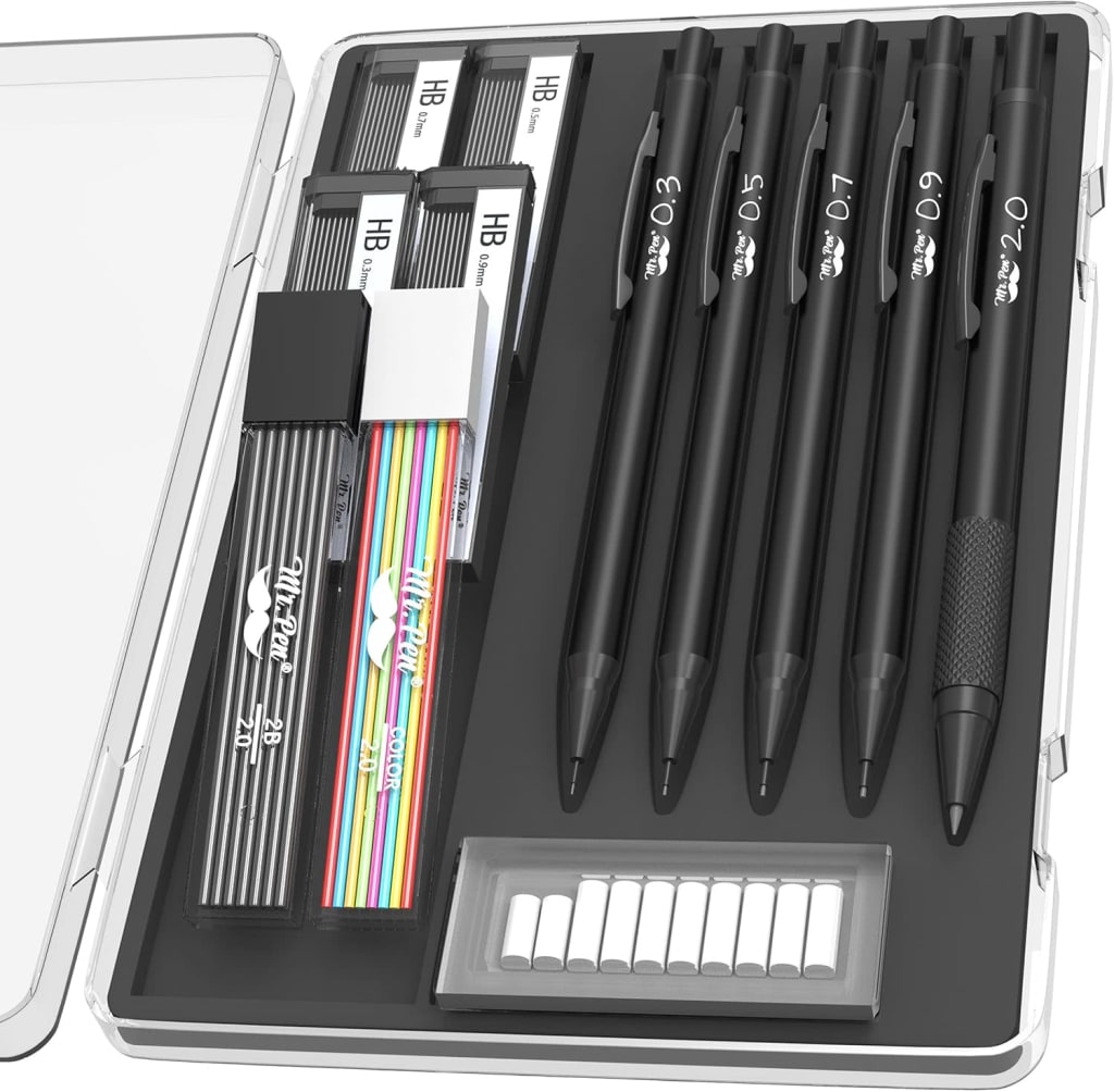 Mr. Pen Metal Mechanical Pencil Set: $7.99 - TCAE005M237