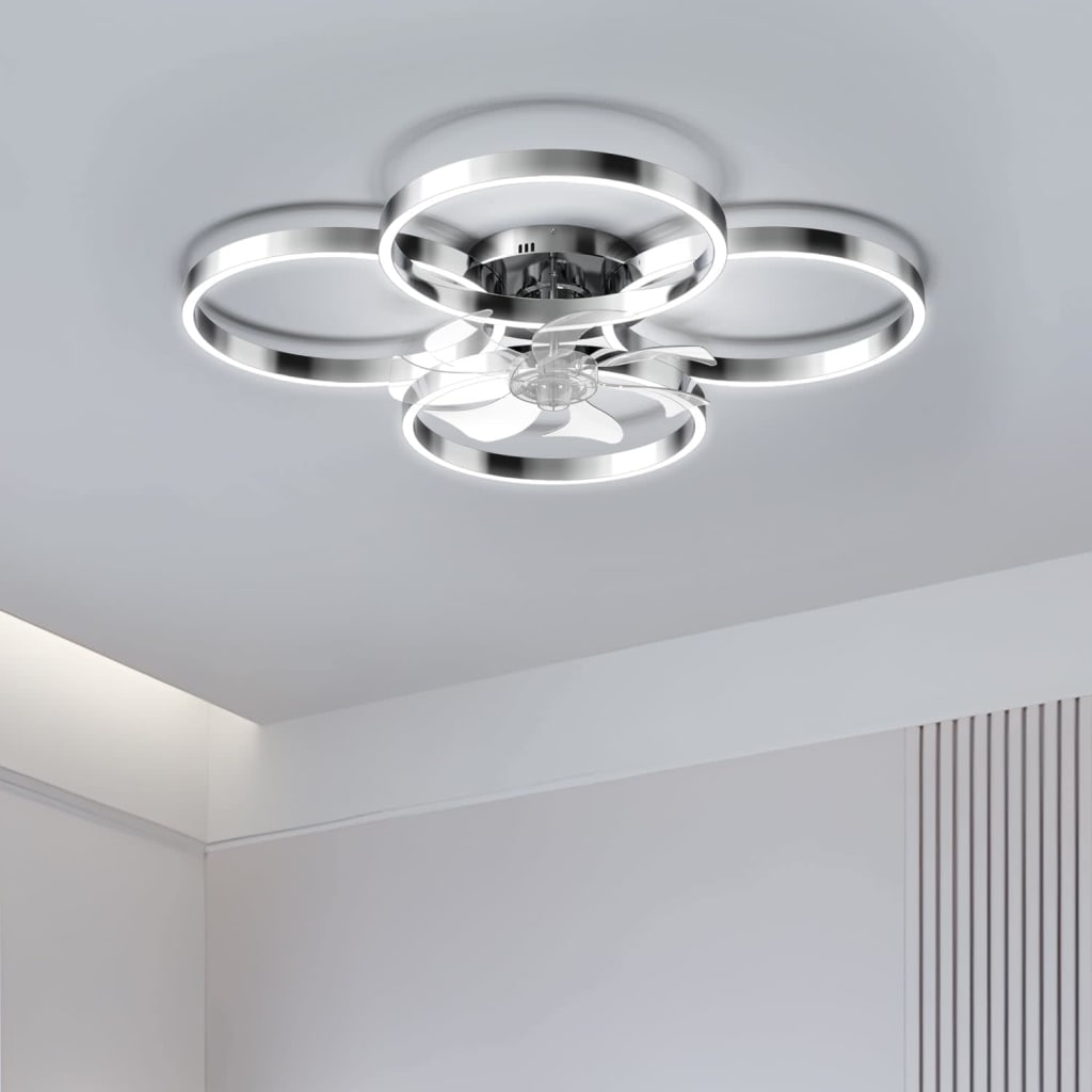27" 30W Modern LED Ceiling Light Fan: $40 - YF-LEDF2701-GLD