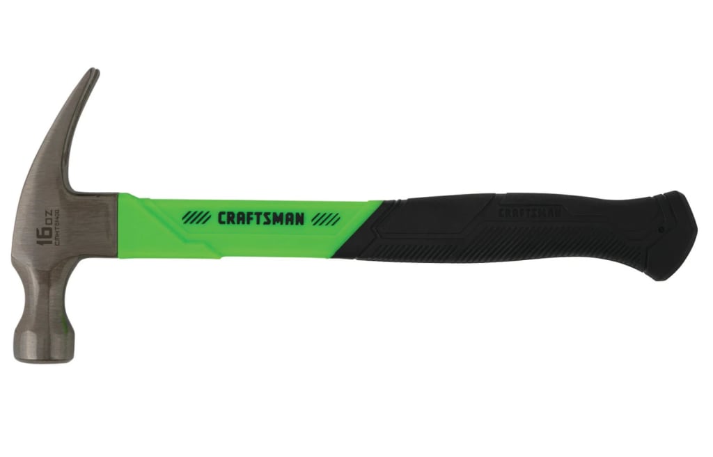 Craftsman 16-oz Smooth Face Steel Head Fiberglass Claw Hammer: $5.98