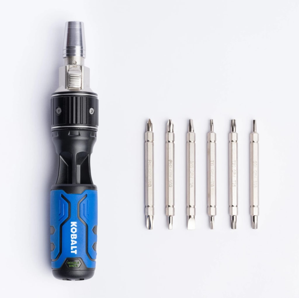 Kobalt 12-in-1 Double Drive Multi-bit Screwdriver Set: $10