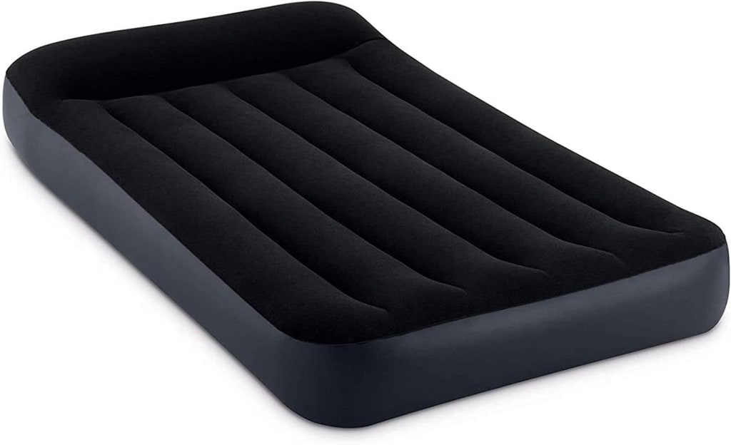 Intex Dura-Beam Pillow Rest Twin Air Mattress with Internal Pump: $20 ...