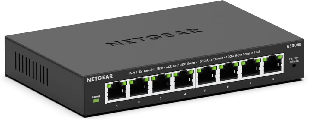 Netgear 8-Port PoE Gigabit Ethernet Plus Switch: $25 - GS308EP-100NAS