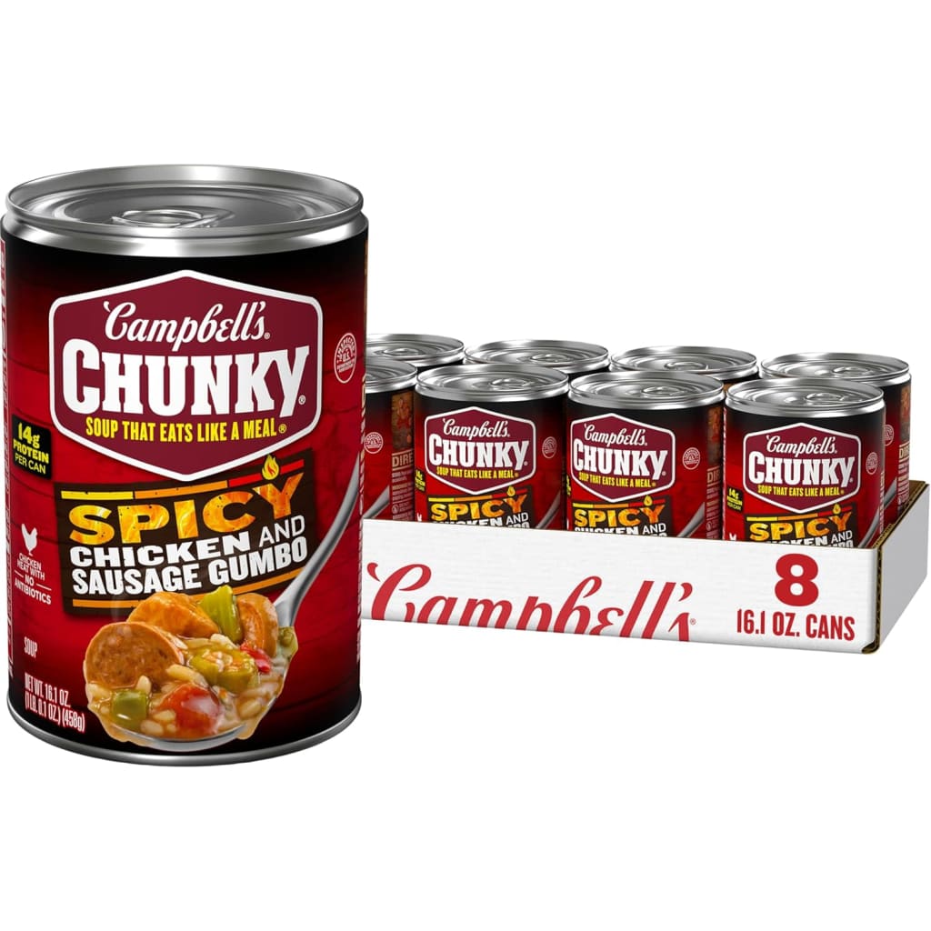 Campbell's Chunky Soup Spicy Chicken and Sausage Gumbo 8-Pack: $11 via ...