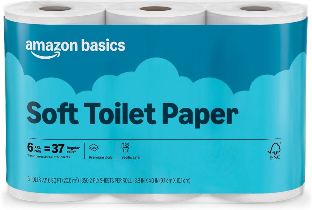 Amazon Basics 2-Ply Soft Toilet Paper 6-Pack: $4.80 via Sub. & Save