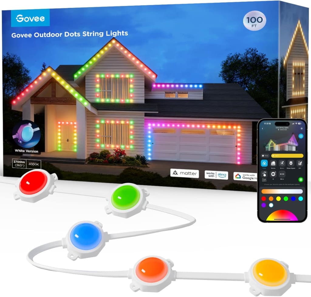 Govee 100-Foot Outdoor Dots String Lights: $165