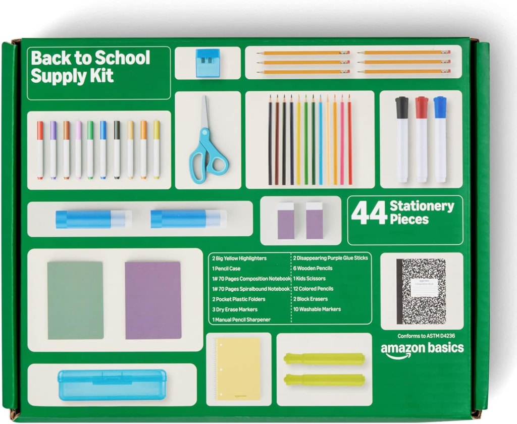 Amazon Basics 44-Piece Student Success Kit: $19.99