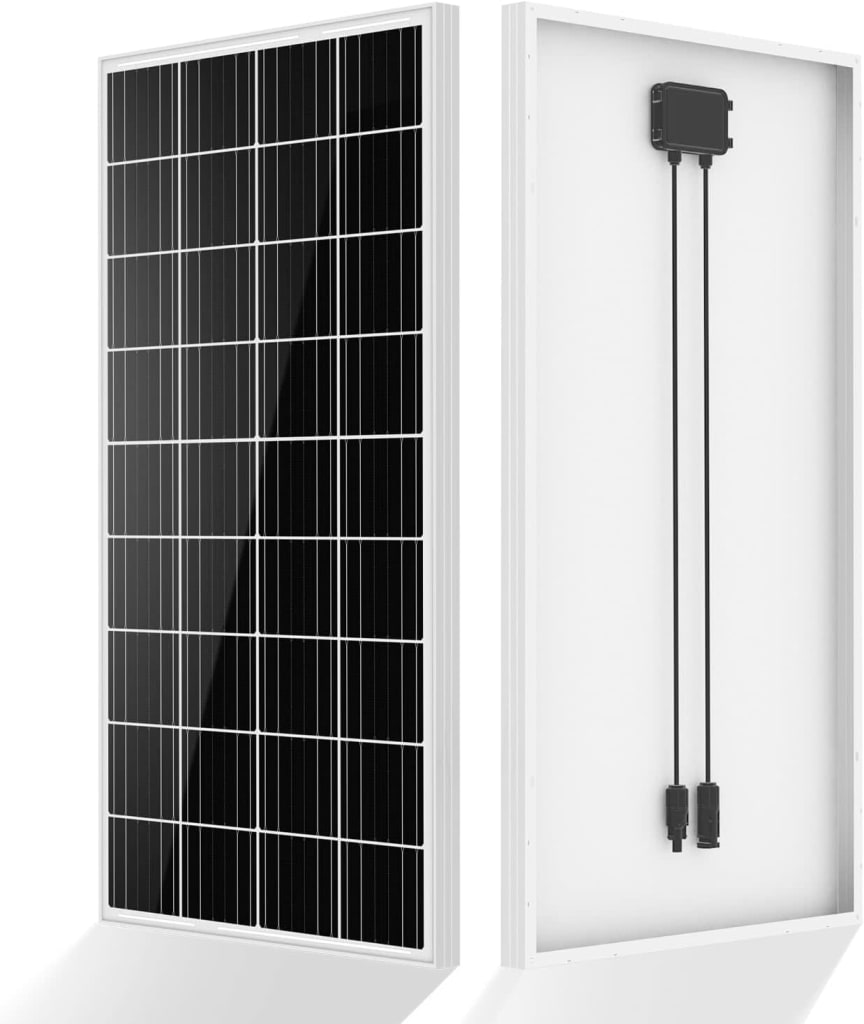 Eco-Worthy 100W Solar Panel 12V Monocrystalline Solar Panel: $59 ...