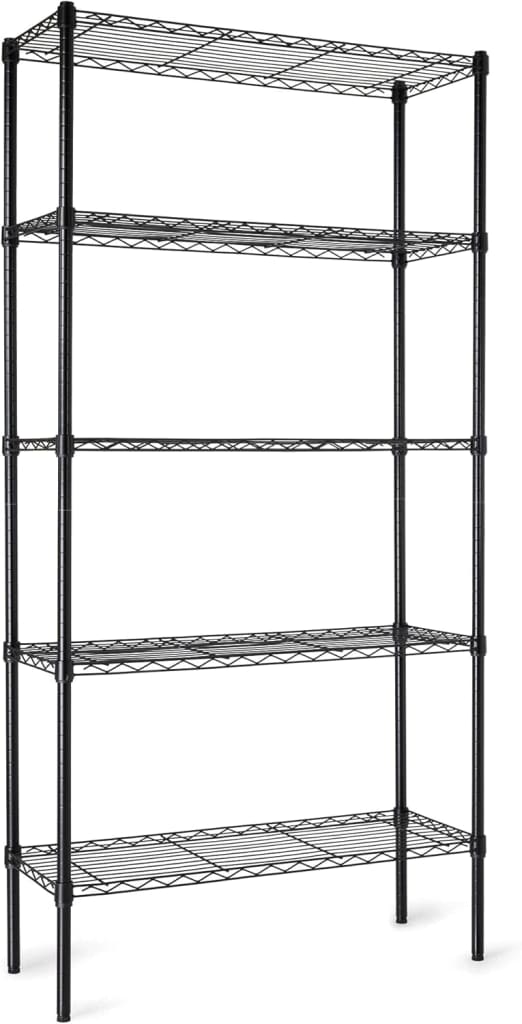 Amazon Basics 5-Shelf Adjustable Heavy Duty Wire Rack: $48