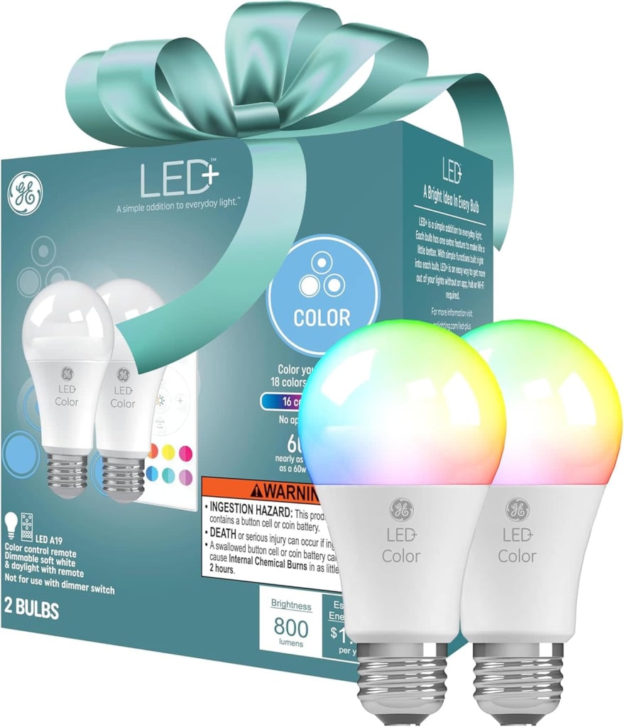 GE LED+ Color Changing LED Light Bulbs 2-Pack: $13