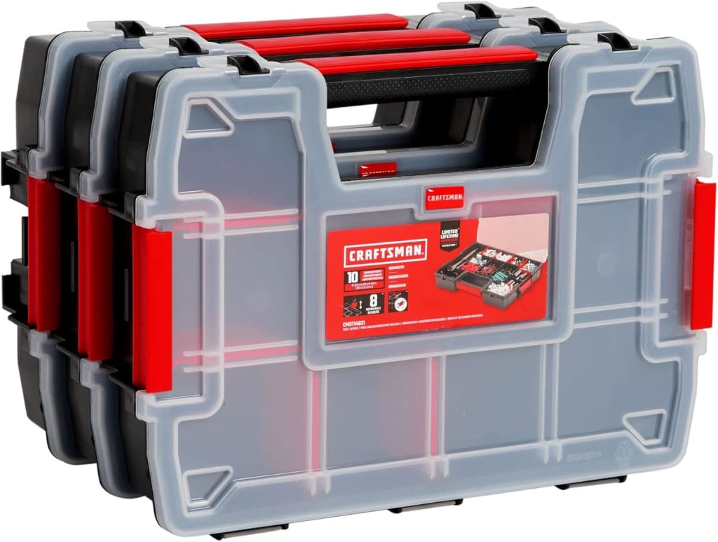 Craftsman 10-Compartment Small Parts Organizer 3-Pack: $15.98 - CMST60964M