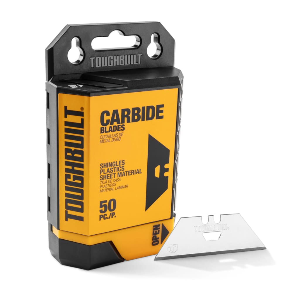 Toughbuilt Carbide Bi-metal Utility Razor Blade 50-Pack: $9.98 - TB ...