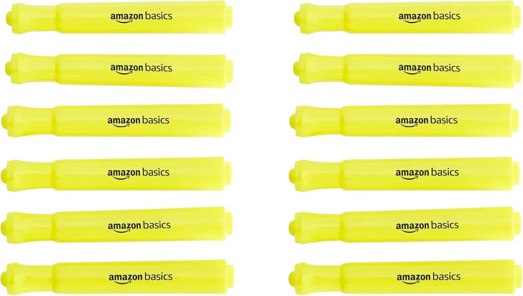Amazon Basics Highlighters 12-Pack: $4.65 w/ Subscribe & Save