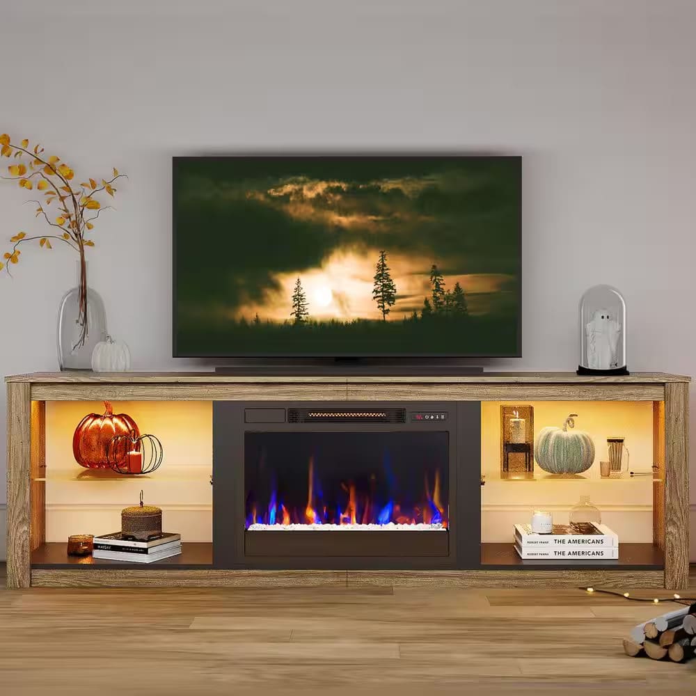 Bestier 70.8" Electric Fireplace TV Stand for up to 75" TVs: $245.24