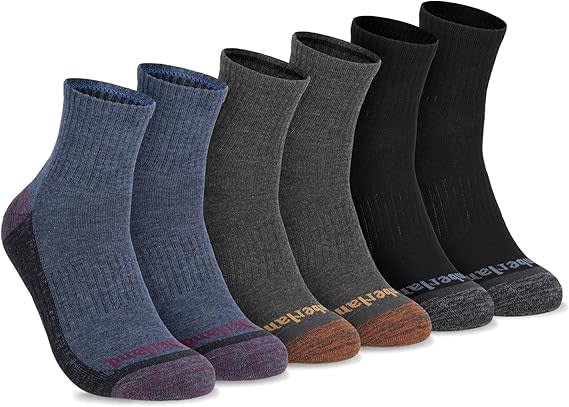 Timberland Men's Comfort Quarter Arch Support Padded Cushion Socks 3 ...