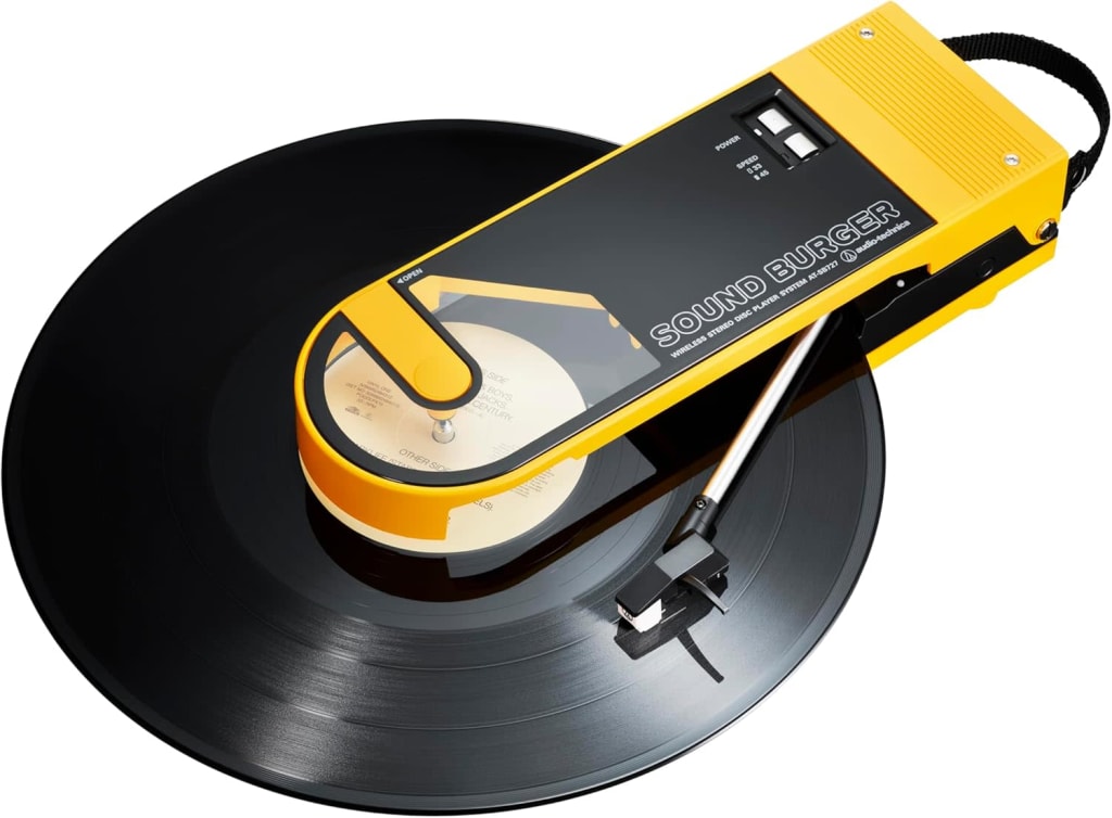 Audio-Technica Sound Burger Portable Turntable: $149 - AT-SB727-YL