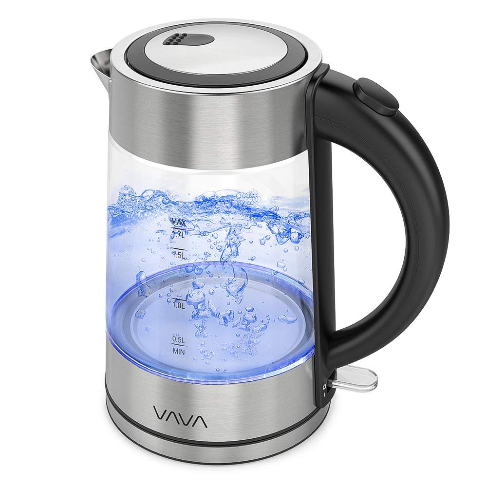 Vava 1.7-Liter Cordless Glass Electric Kettle for $18 - VA-EE019