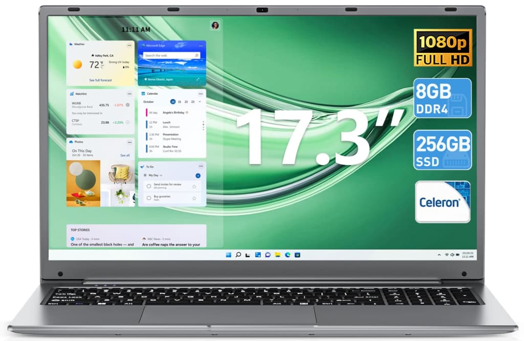 Naclud Celeron J4105 17.3" Laptop for $205 - Naclud-M17PRO