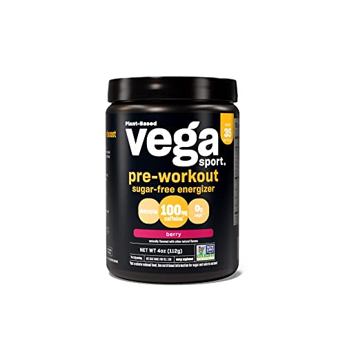 Vega Sport Sugar Free Pre-Workout Energizer, Berry - Pre Workout Powder ...