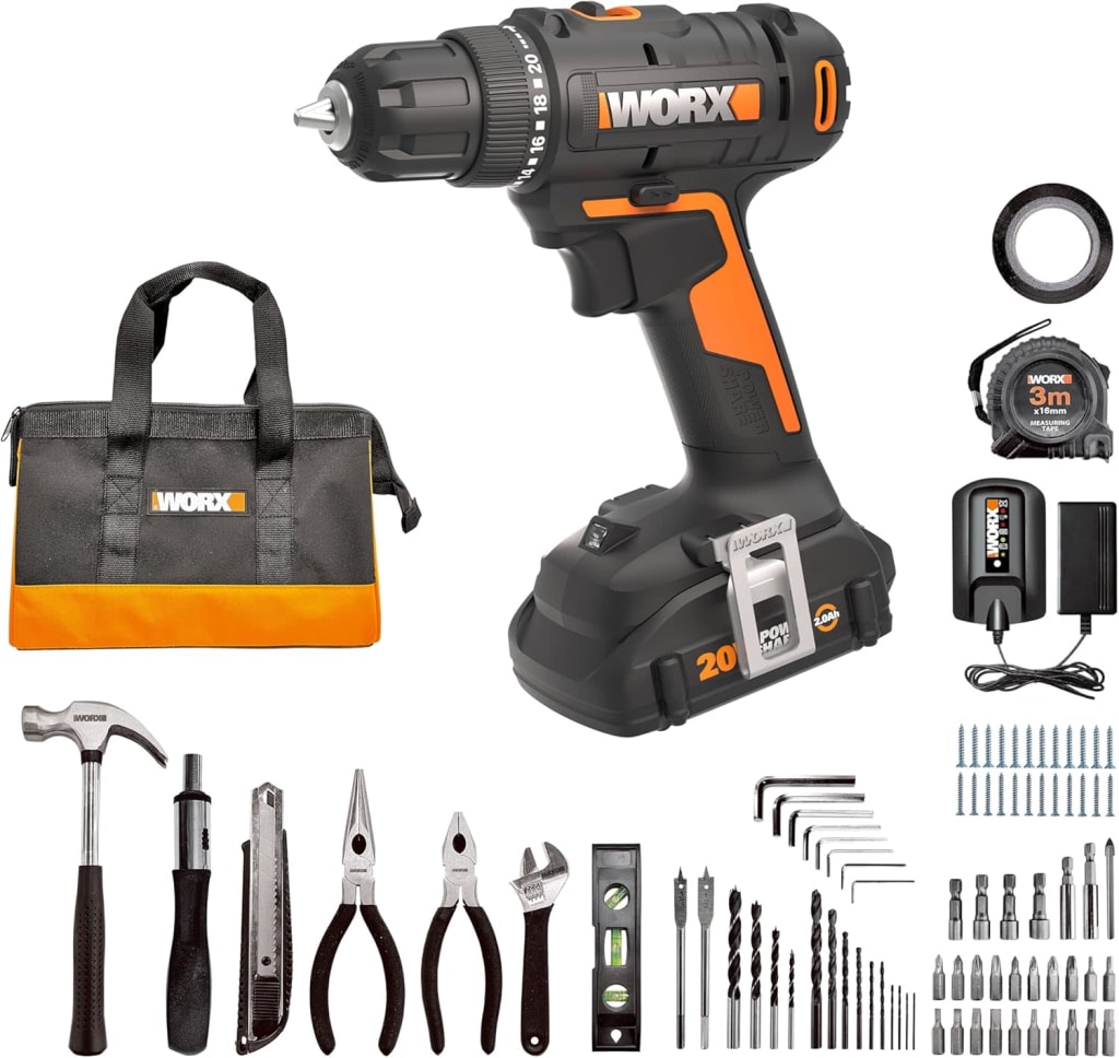 Worx 20V 3/8" Cordless Drill Kit: $70 - WX100L.2