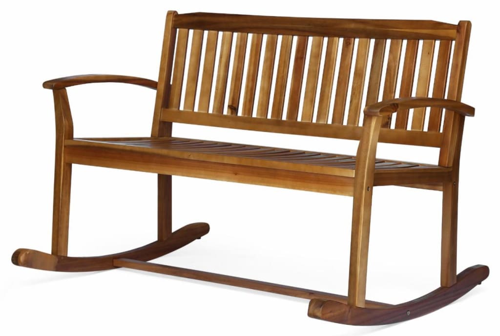 Best Selling Home Devin Acacia Wood Rocking Bench for $163 - 306529