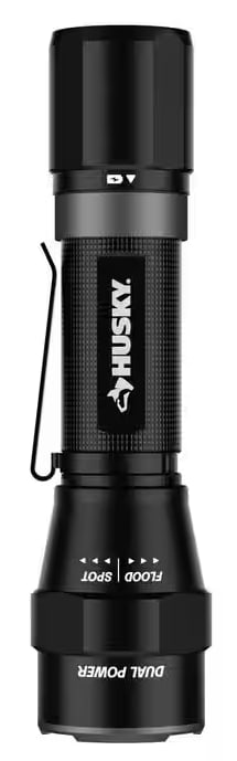 Husky 1200-Lumen LED Flashlight w/ Rechargeable Battery: 2 for $19 ...