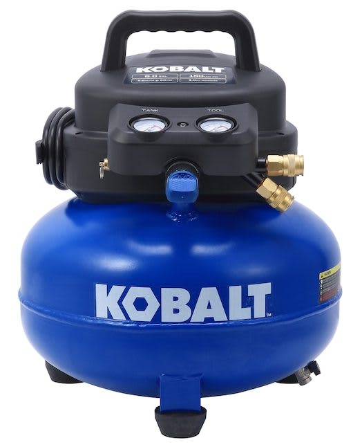 Kobalt 6-Gallon 150-PSI Portable Electric Pancake Air Compressor for ...