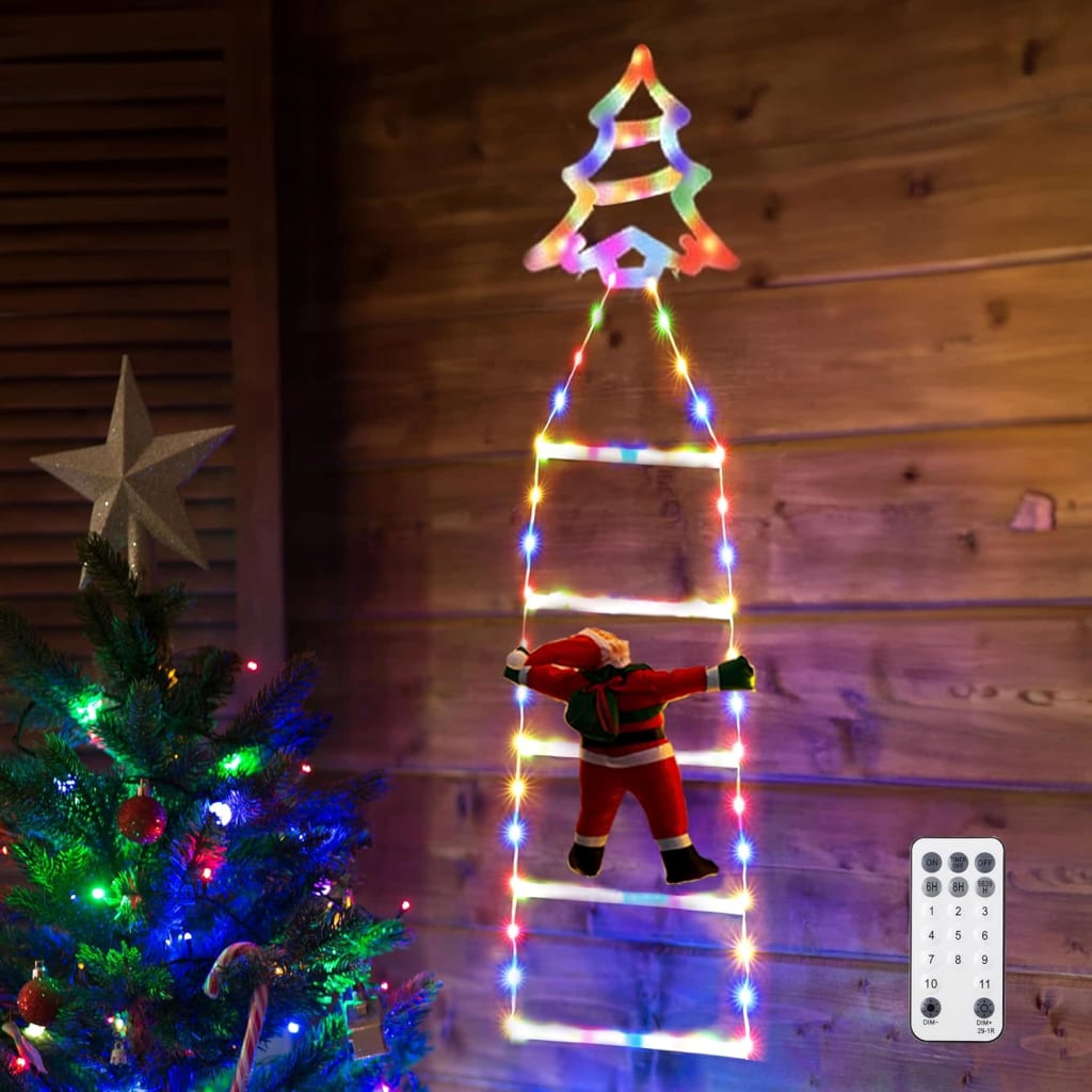 3-Foot Santa on Ladder Hanging Lights for $10
