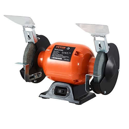 VEVOR Bench Grinder, 6 inch Single Speed Bench Grinder with 2.1A ...