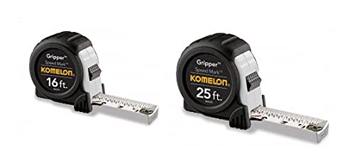 Komelon SM1625 16ft. and 25ft.Speed Mark Gripper Tape Measure Combo ...