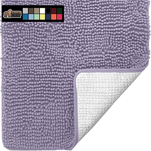 Gorilla Grip Bath Rug, 60x17, Thick Soft Absorbent Chenille Rubber ...