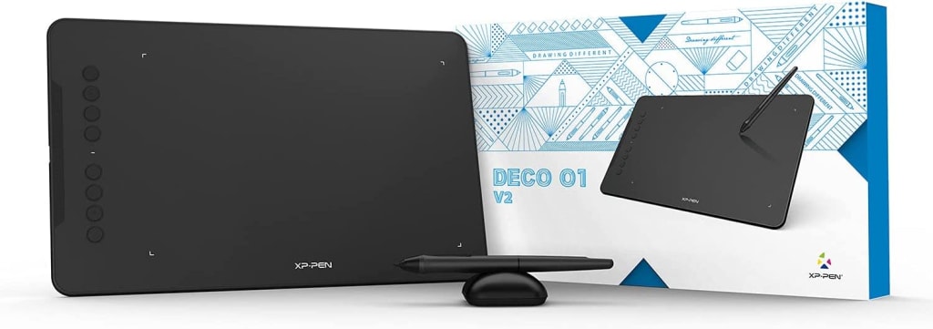 XP-Pen 10" x 6.25" Graphics Tablets w/ Passive Pen for $42 - Deco 01 V2