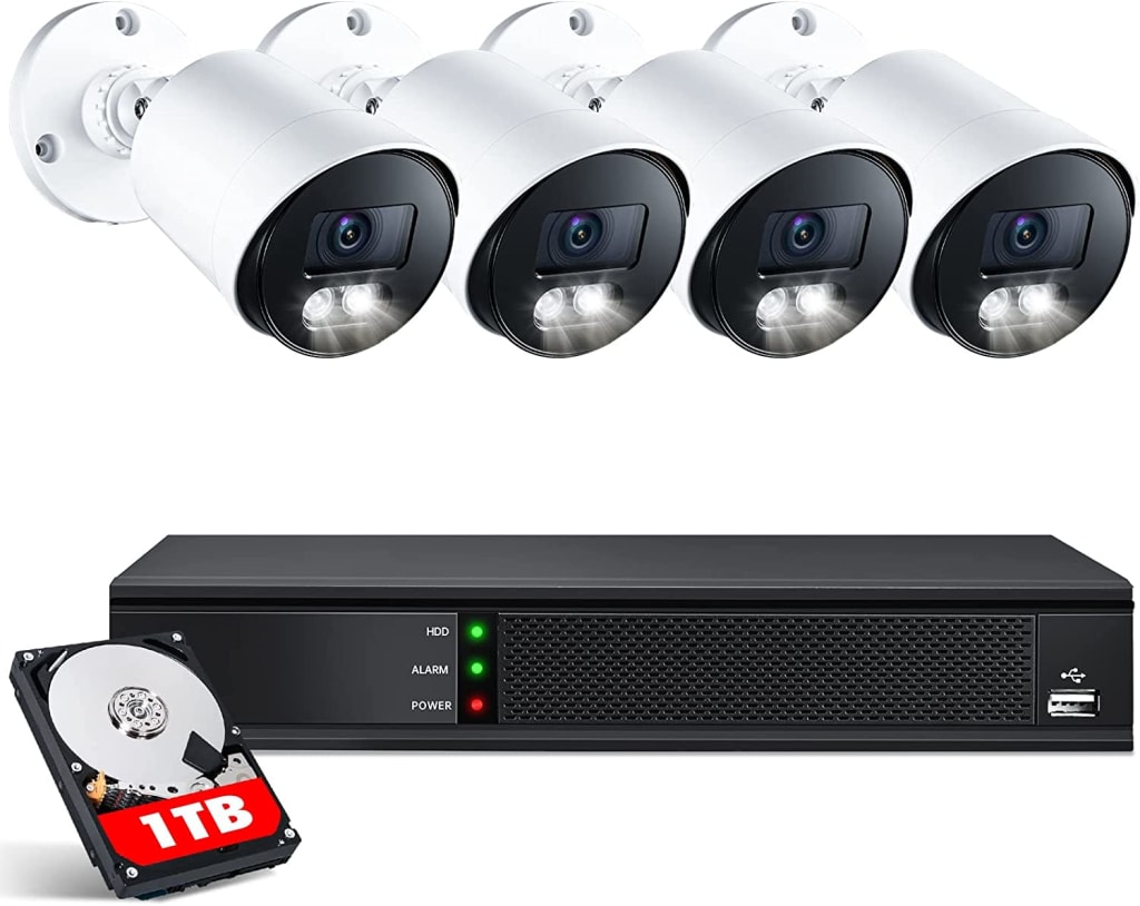 EZFix Wired Security Camera System w/ 4 Cameras, 1TB DVR for $139 - EF ...
