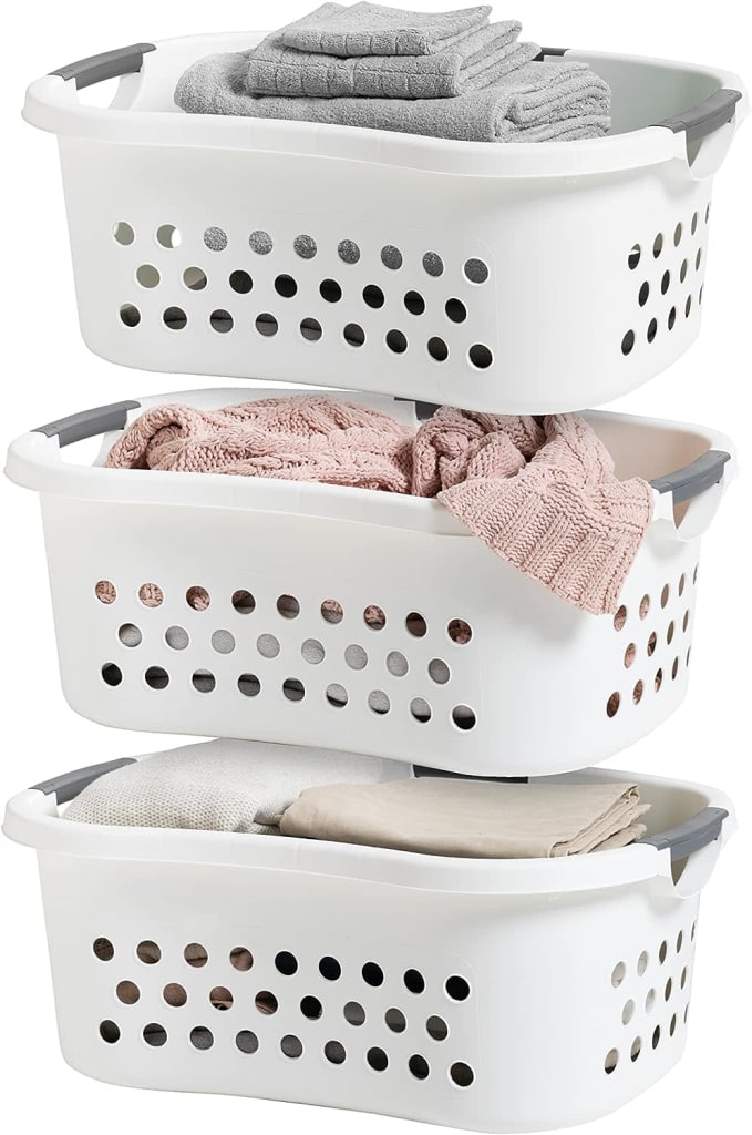 IRIS 50-Liter Laundry Basket 3-Pack for $45