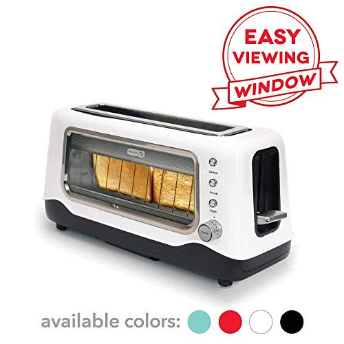 Dash DVTS501WH Clear View, Extra Wide Slot Toaster with Stainless Steel ...