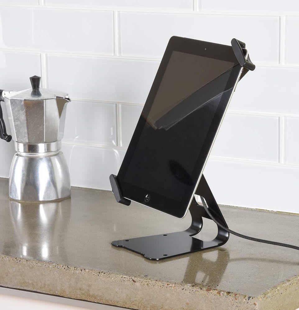 Amazon Basics Adjustable Anti-Theft Tablet Stand for $12 - AB-CL100