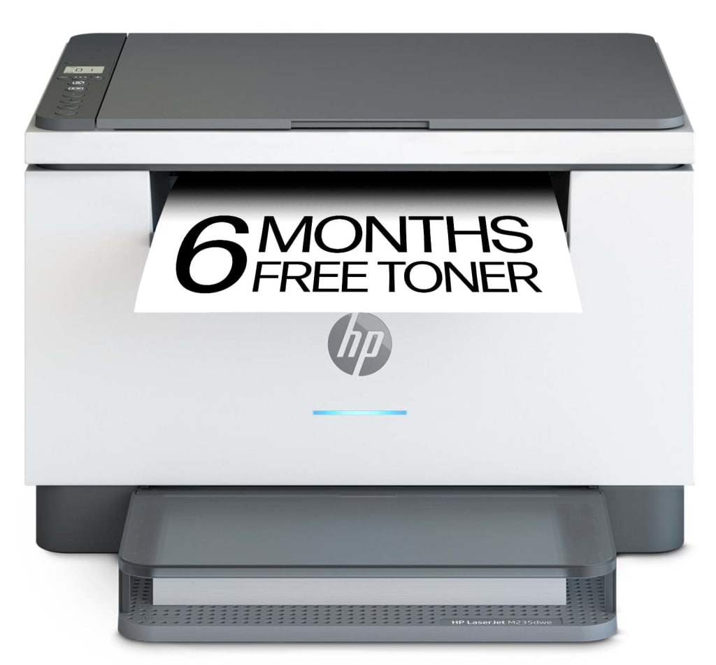 HP LaserJet M235dwe Wireless Monochrome AIO Laser Printer w/ 6 mo ...