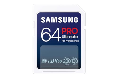 SAMSUNG PRO Ultimate Full Size 64GB SDXC Memory Card, Up to 200 MB/s ...