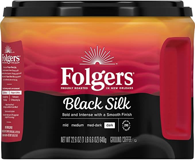 Folgers Black Silk Dark Roast Coffee 22.6-oz. Bag 6-Pack for $38 via ...
