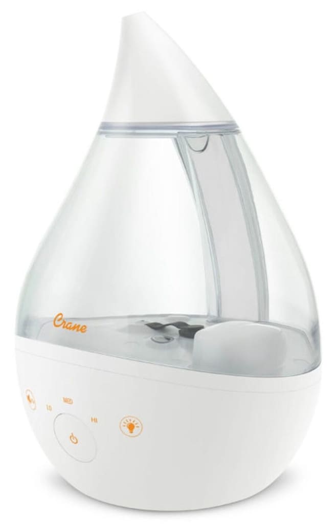 Crane Drop 1-Gallon 4-in-1 Cool Mist Humidifier w/ Sound Machine for ...