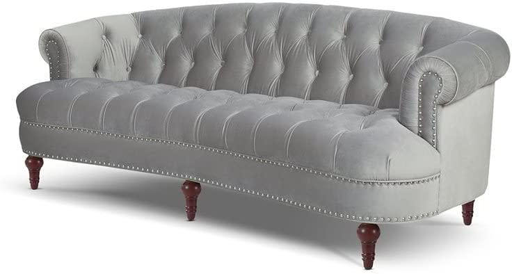 Jennifer Taylor Home La Rosa Collection Chesterfield-Style Velvet Sofa ...