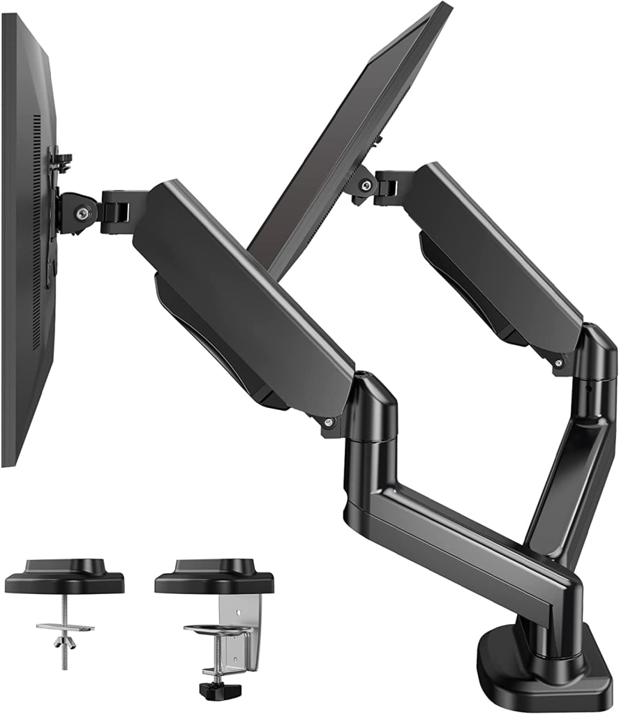 Huanuo Dual Monitor Arm for 13" to 27" Monitors for $60 - HNDSK4