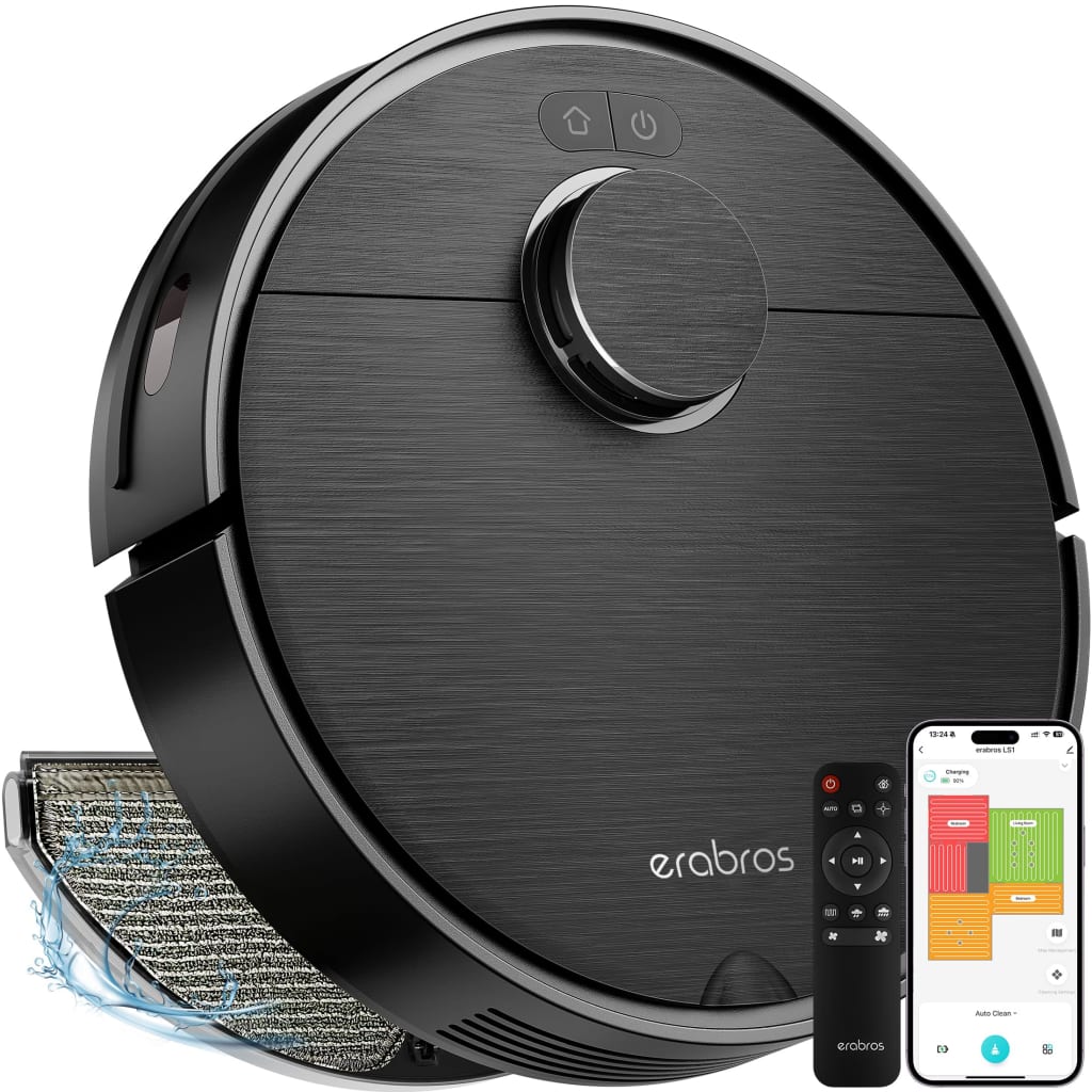 Erabros Pro LS1 Robot Vacuum and Mop Combo for $123 - Robot LS1