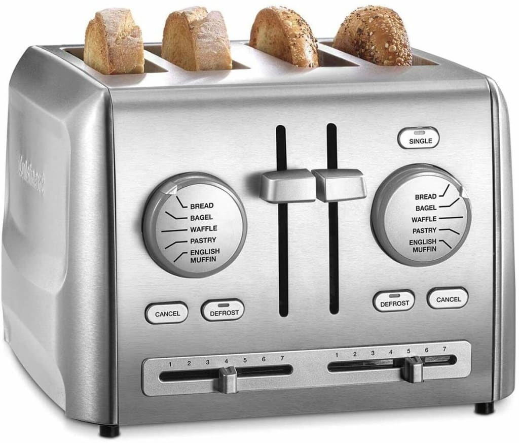 Cuisinart Custom Select 4-Slice Stainless Steel Toaster for $25 - CPT-640