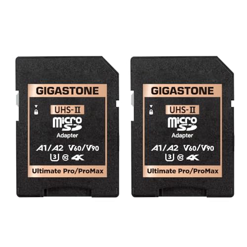 GIGASTONE UHS-II MicroSD to UHS-II SD Memory Card Adapter, Camera ...