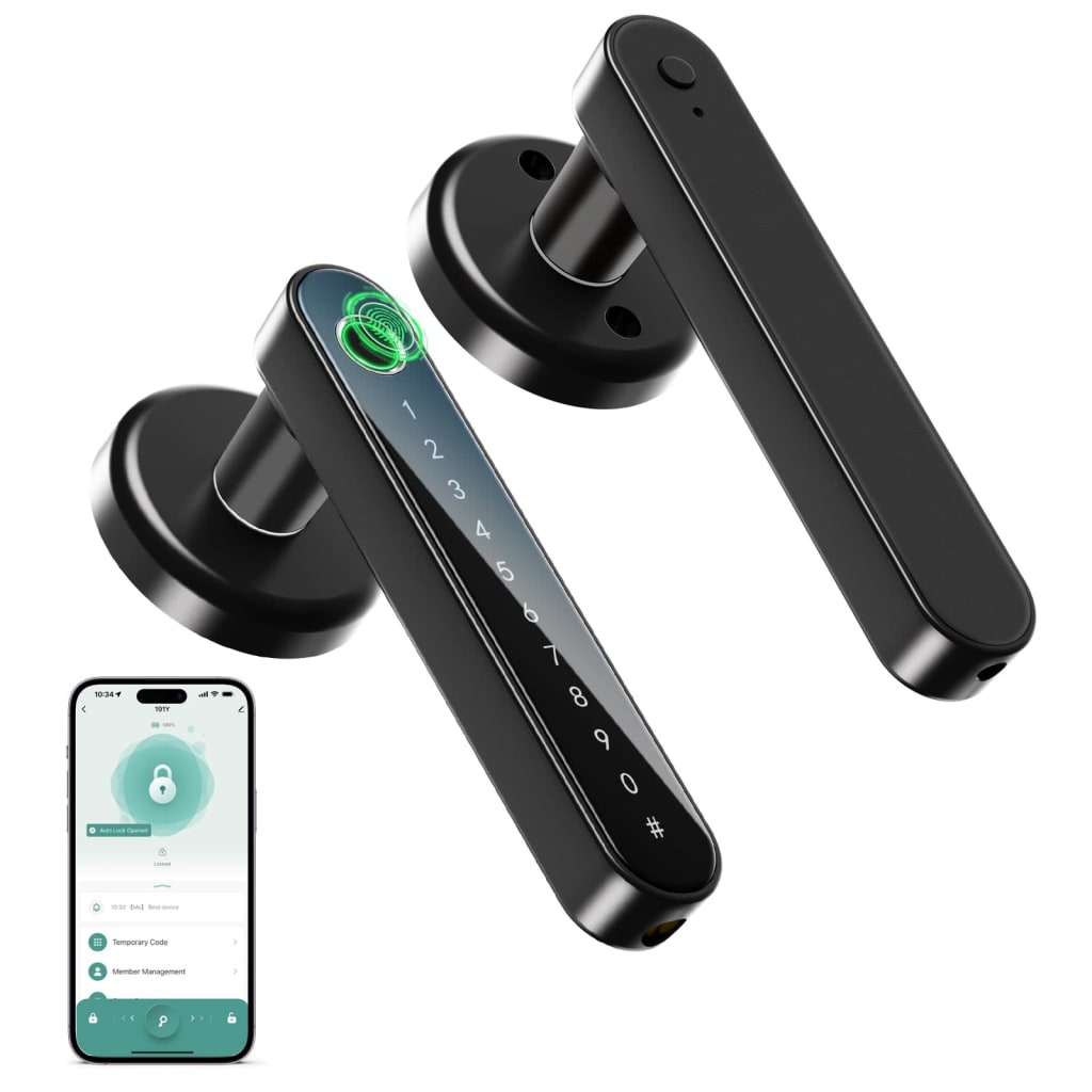 Ironzon Fingerprint Smart Door Lock for $25 - LOC191YBUSIR