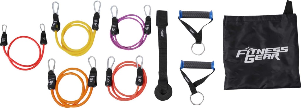 Fitness Gear Pro 11-Piece Level 3 Resistance Tube Kit for $70 - STA00800