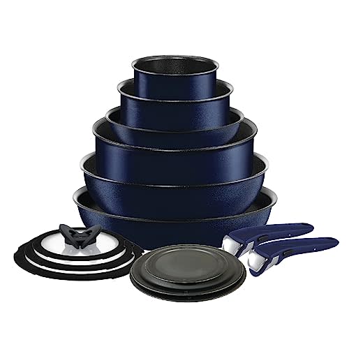 T-fal Ingenio Nonstick Cookware Set 14 Piece, Induction Oven Broiler ...