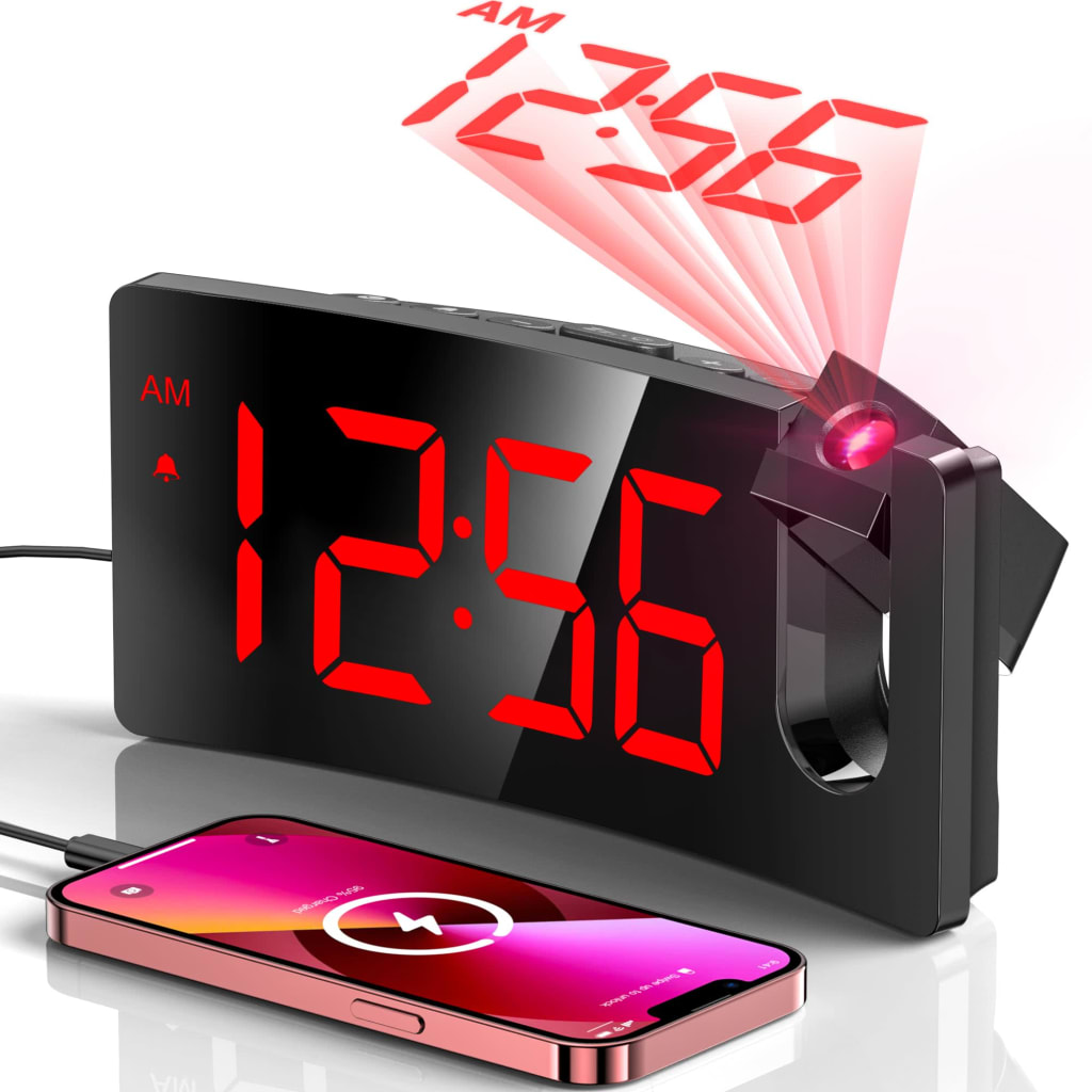 Projection Digital Alarm Clock for $17 - LA-C337-Red