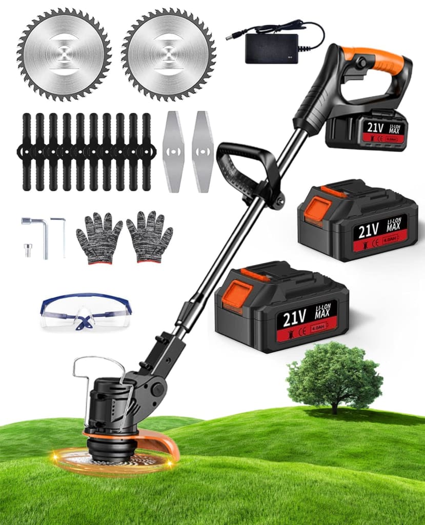 21V Cordless Electric Brush Cutter/Edger for $49 - 0322-007